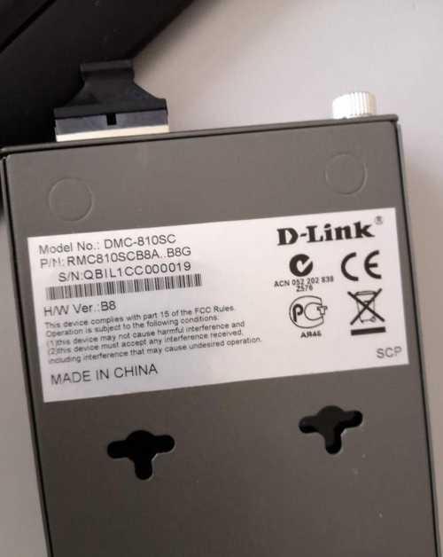 Медиа-конвертер D-link DMC-810SC