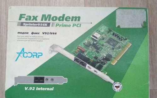 Модем Acorp Fax Modem Sprinter56k Prime PCI