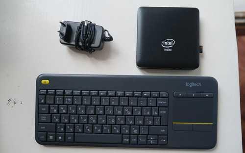Мини-компьютер PC Box Atom Z8350 с клавиатурой