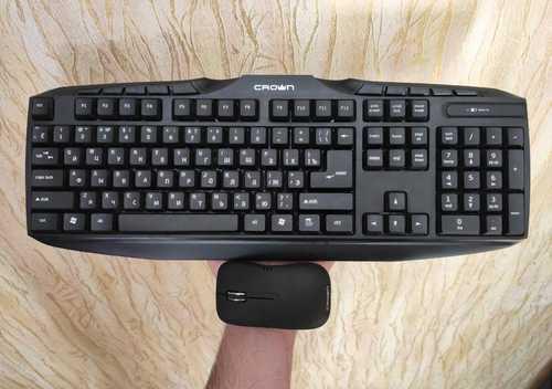 Беспроводные мышь и клавиатура Crown
