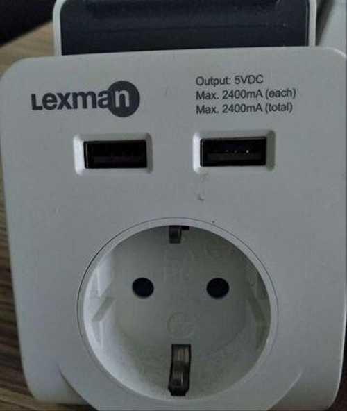 Разветвитель-подставка Lexman для телефона 2xUSB
