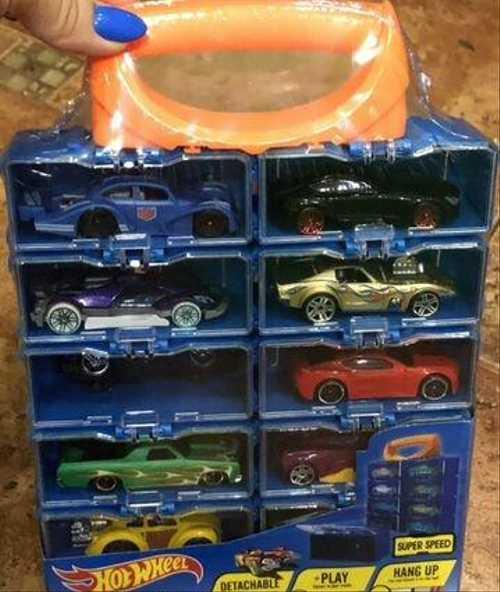 Портативный Кейс Хот Вилс Hot Wheels 12 шт. Машинк