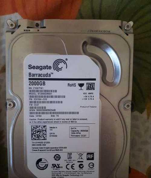 Жесткий диск Seagate barracuda 2000gb