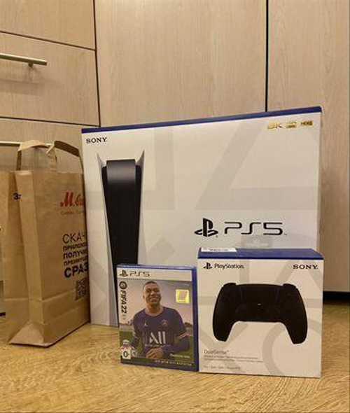 PlayStation 5, Dual Sense, fifa22, PS Plus 12мес