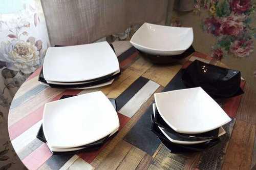 Набор посуды, тарелок Luminarc Quadratic квадрат Л