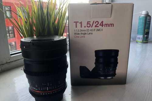 Samyang 24mm t1.5 Canon EF