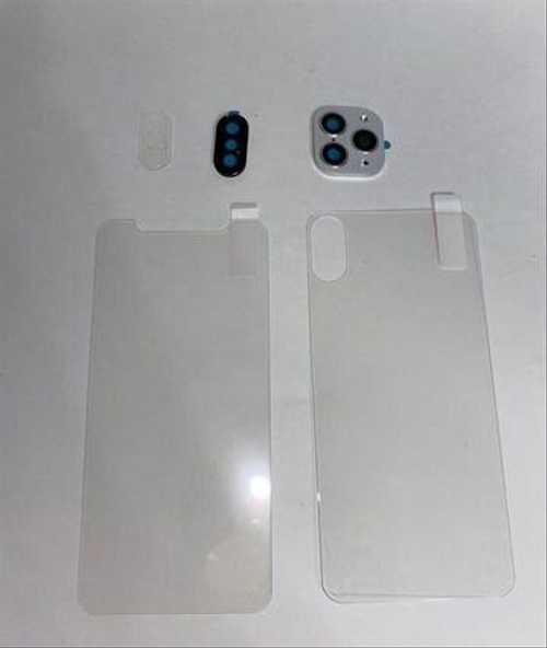 Защитное стекло переднее/заднее/на камеру iPhone x