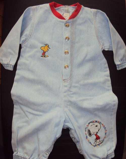 Комбинезон джинсовый Snoopy импортный 1-2г Италия