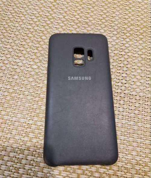 Чехол на телефон Samsung S9 черный/ темно-серый