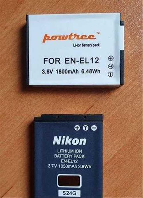 Аккумулятор Nikon EN-EL12 для фотоаппарата