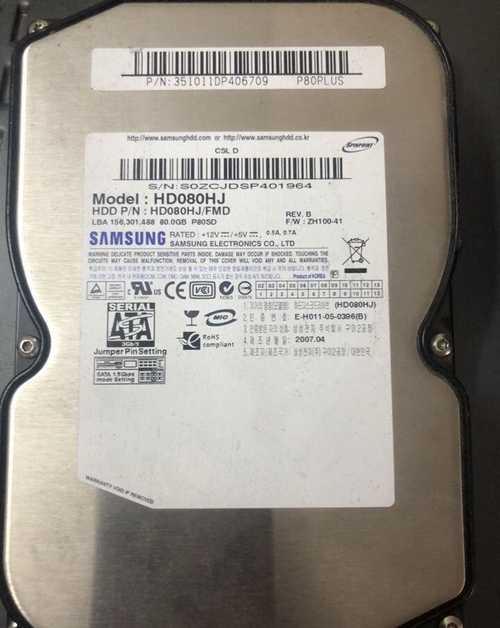 Продам HDD 80Gb