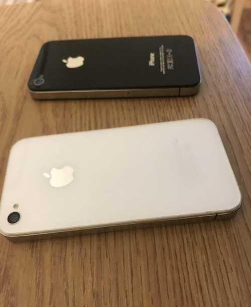 IPhone4 чёрный (рабочий), iPhone4 белый на запчаст