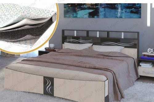 Кровать с пружинным матрасом Эрика 140х200