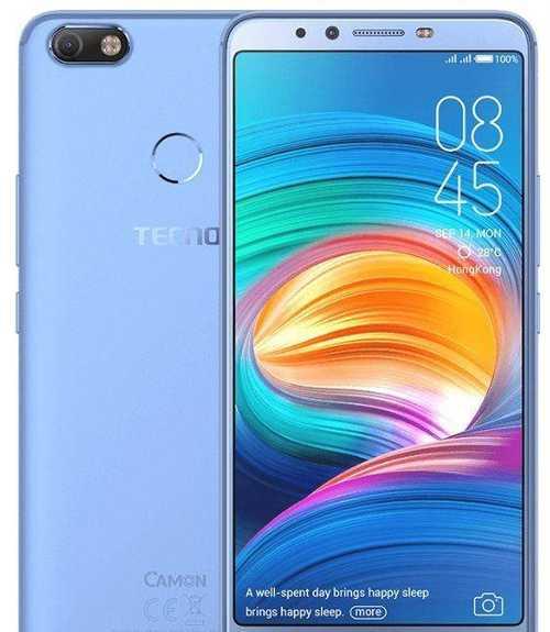 Новый смартфон tecno Camon X синий, 20мп, 32гб, Fa