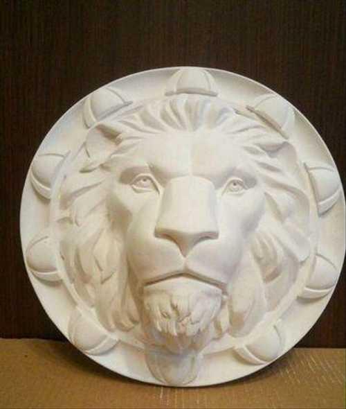 Голова льва, гипс