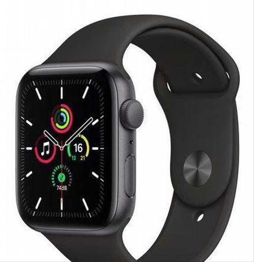 Apple Watch SE 44mm Black Aluminum Sport Band