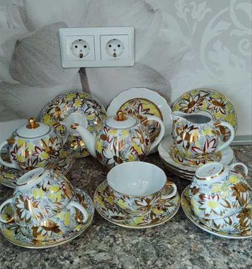 Чайный сервиз лфз золотые ромашки