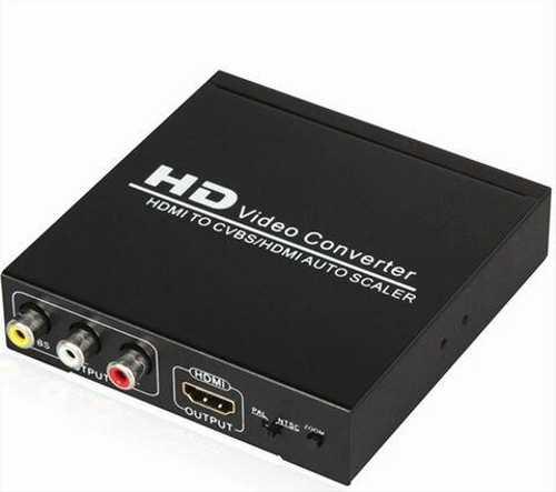 Конвертер hdmi - hdmi + cvbs,1080P hdmi - 3RCA AV
