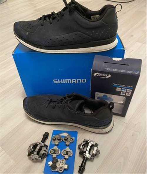 Контактные педали Shimano + BBB