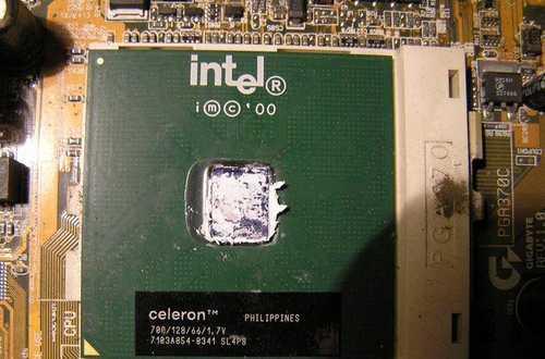 Процессор Intel celeron SL4P8 с материнской платой