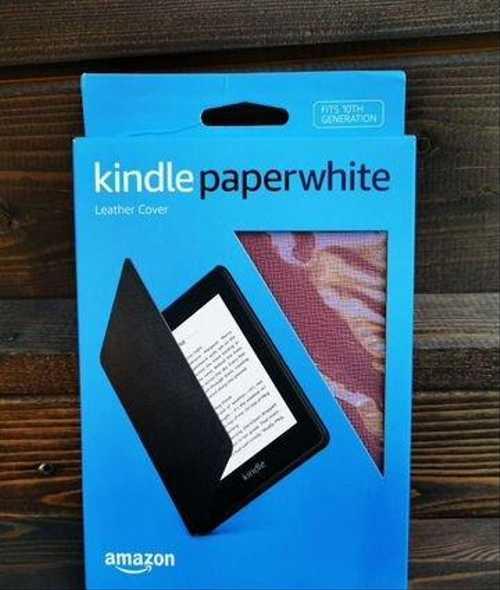 Kindle Paperwhite 2018 cover. Кожа. Слива