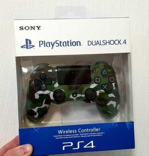 Джойстик dualshock 4 для Sony PS4 зеленый камуфляж
