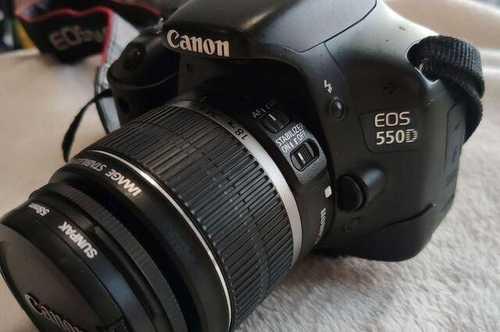 Зеркальный фотоаппарат Canon EOS 550D kit ef-s 18