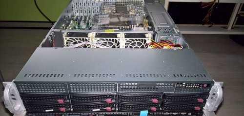 Два сервера HP ProLiant DL360p Gen8 и Supermicro