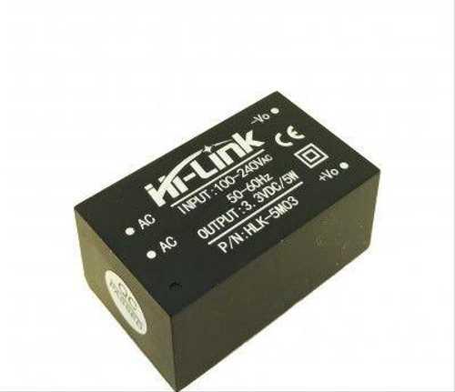 AC/DC конвертер HLK-5M03, 3.3В 5Вт