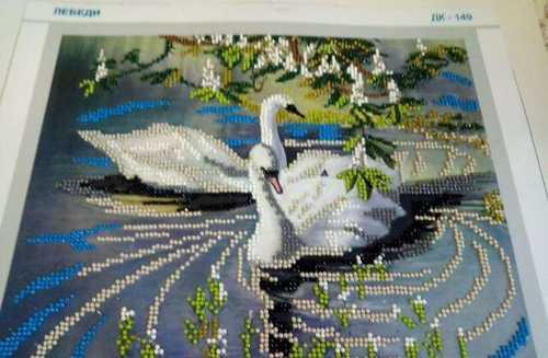 Картины-Лебеди на пруду, святая пасха