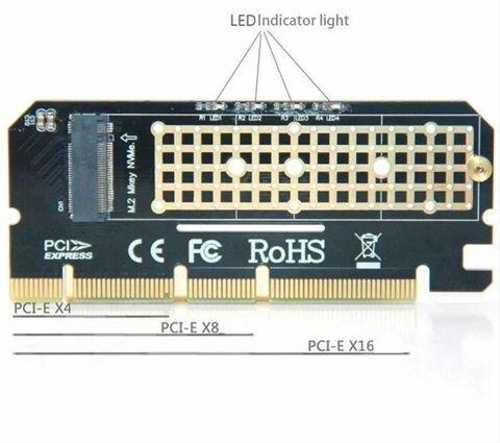 M2 ssd адаптер переходник NVMe PCI-E X16