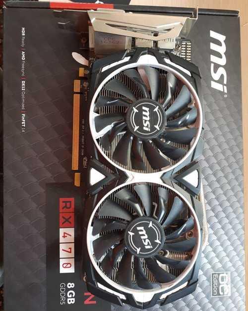 Видеокарта MSI radeon RX 470 8 gb с пломбами