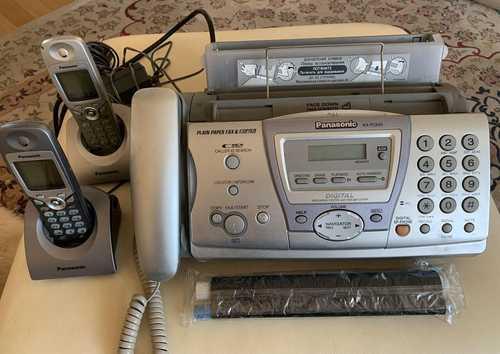 Телефон Panasonic,факс,ксерокс, 2 доп.радотрубки