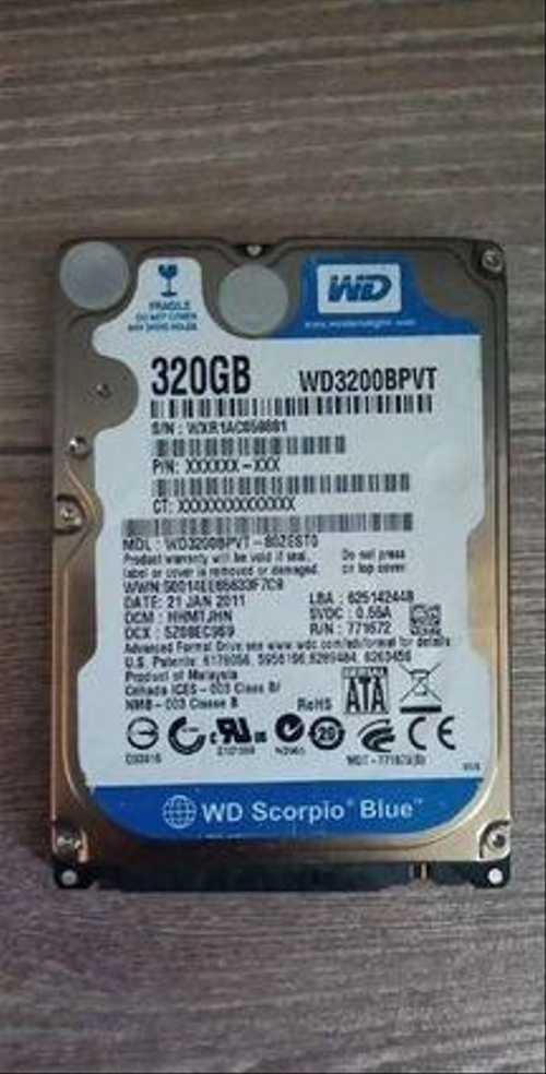 Внешний жесткий диск для ноутбука WD 320gb и Seaga