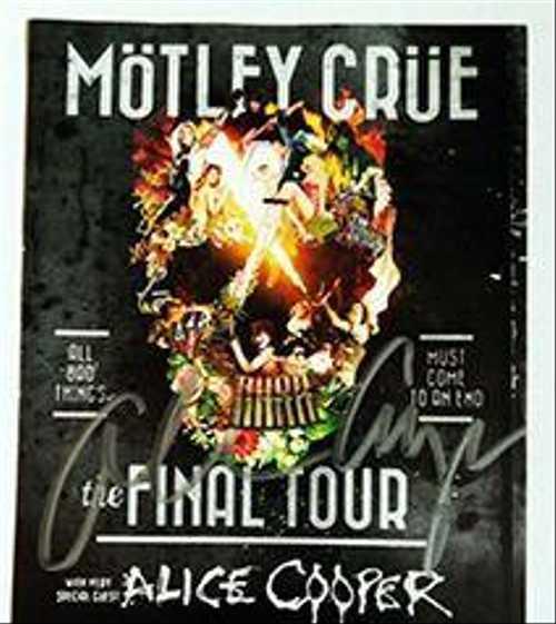 Alice Cooper (автограф на флаере Motley Crue final