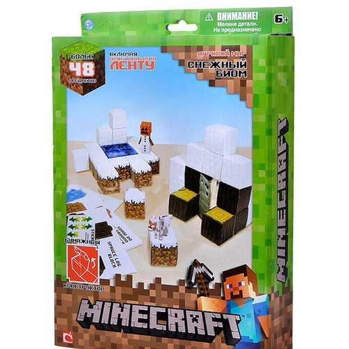 Бумажный конструктор Minecraft Снежный биом