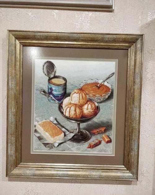 Картина крестиком " Советское мороженое"