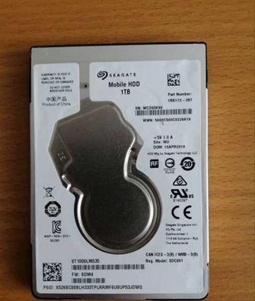 Жесткий диск Seagate Mobile HDD (ST1000LM035) 1 тб