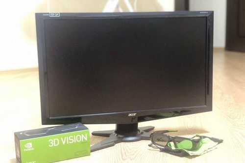 Монитор Acer 24” Full HD 120Гц Nvidia 3D Vision