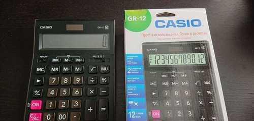 Калькулятор настольный Casio GR-12 большой новый