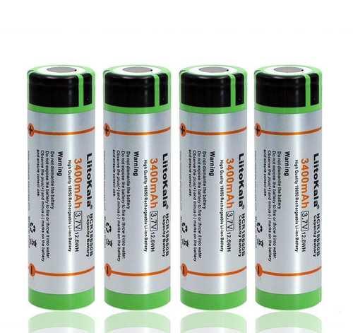 Аккумуляторы 18650 Li-ion LiitoKala 3400mAh 3.7V