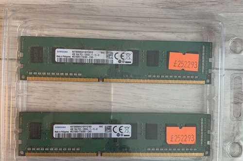 Оперативная память sumsung ddr3 2*4Гб 8Гб