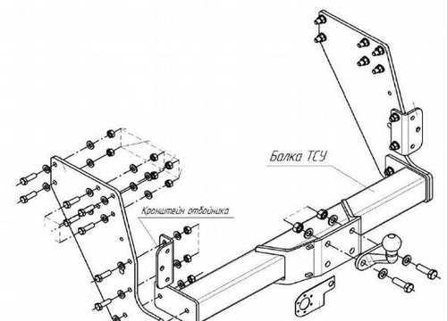 Фаркоп 5612-F (2 места) на Газ-Валдай