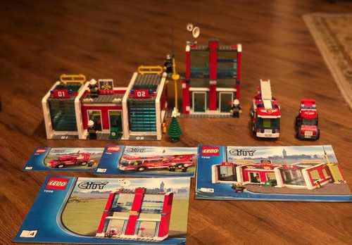Lego city 7208 пожарная часть (депо)