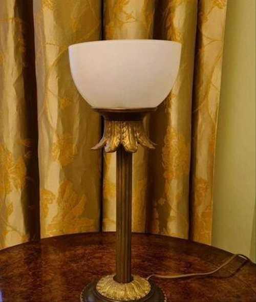 Антикварный бронзовый торшер настольная лампа