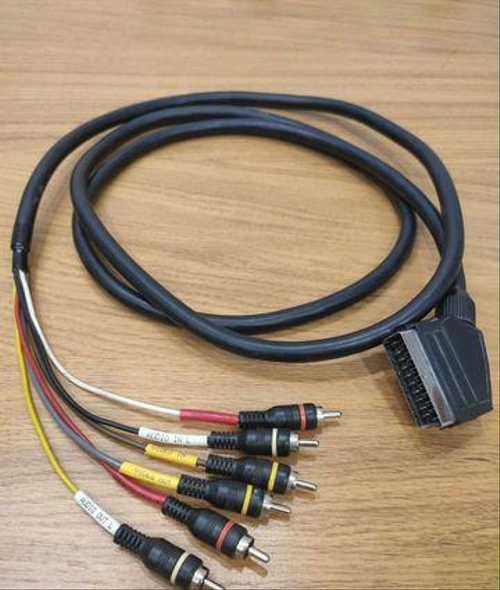 Кабель scart - 6RCA 2метра