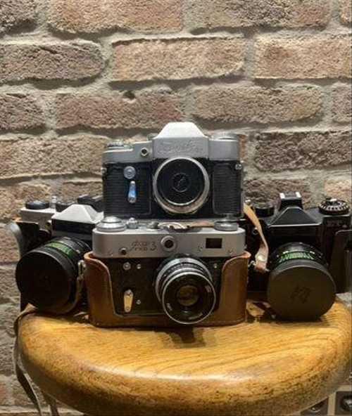 Фотоаппараты zenit 3m, фэд 3, Polaroid