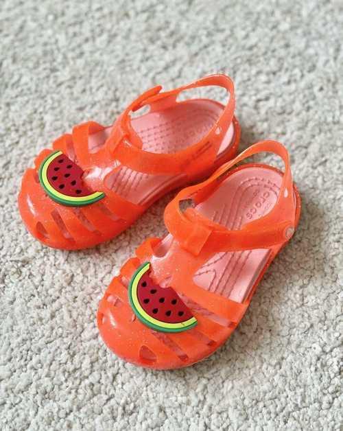 Босоножки/сандали летние резиновые Crocs для девоч