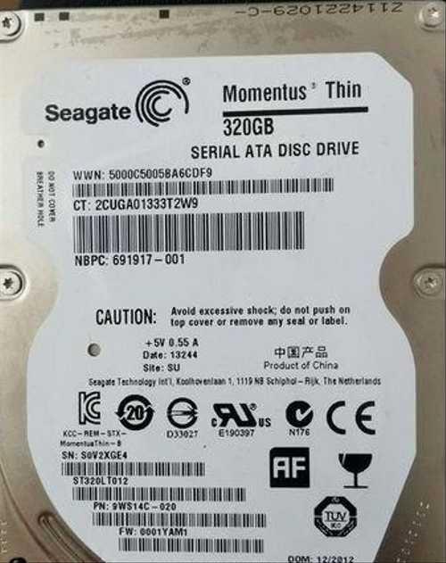 Жесткий диск Seagate 320Gb ST320LT012