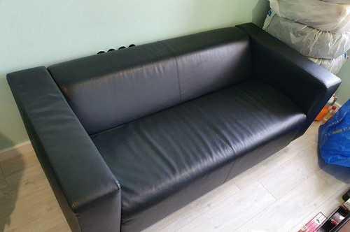 Кожаный диван IKEA